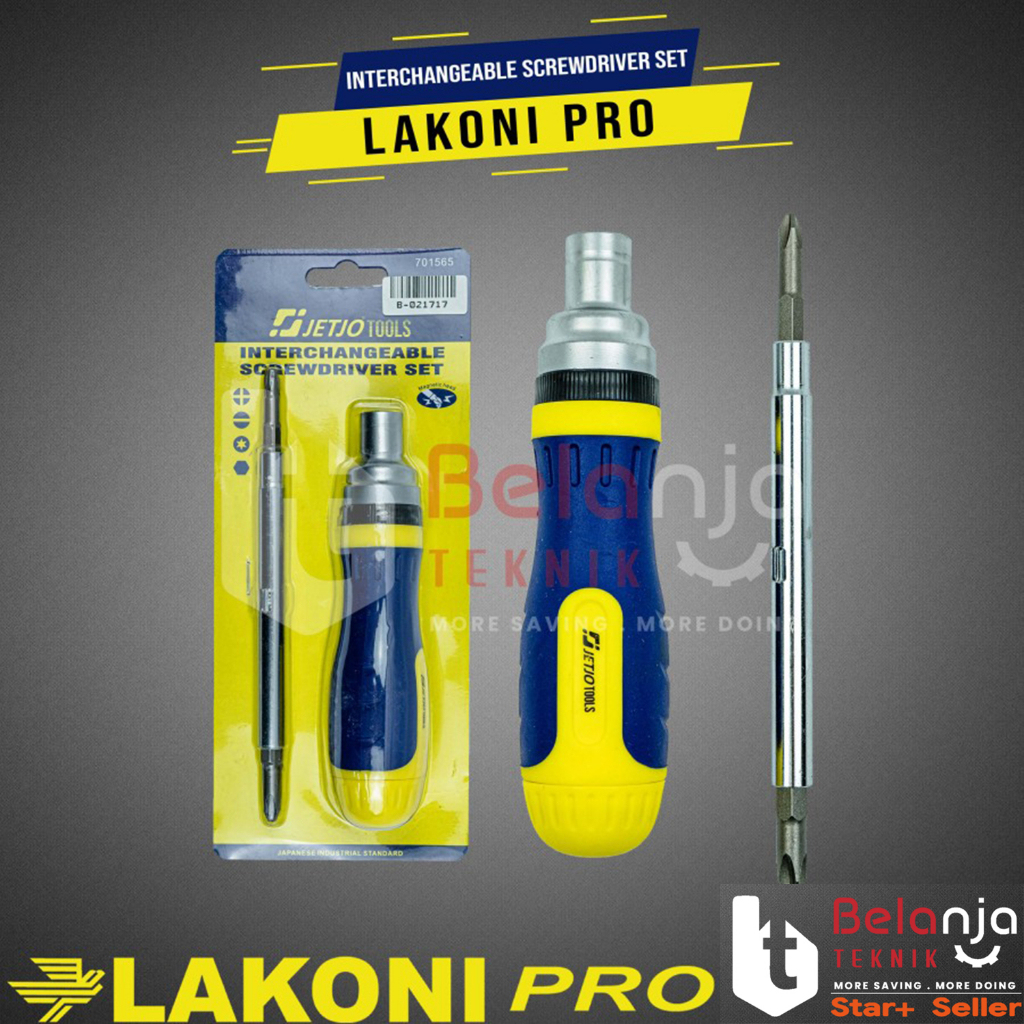 Jual Jetjo Tools Obeng Set 7 Pcs Interchangeable Screwdriver Set 7 Pcs ...