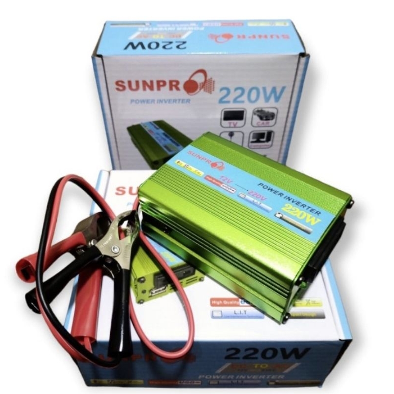 Jual Power Inverter 220W SUNPRO SDA-220 DC 12V To AC 220V ORIGINAL ...