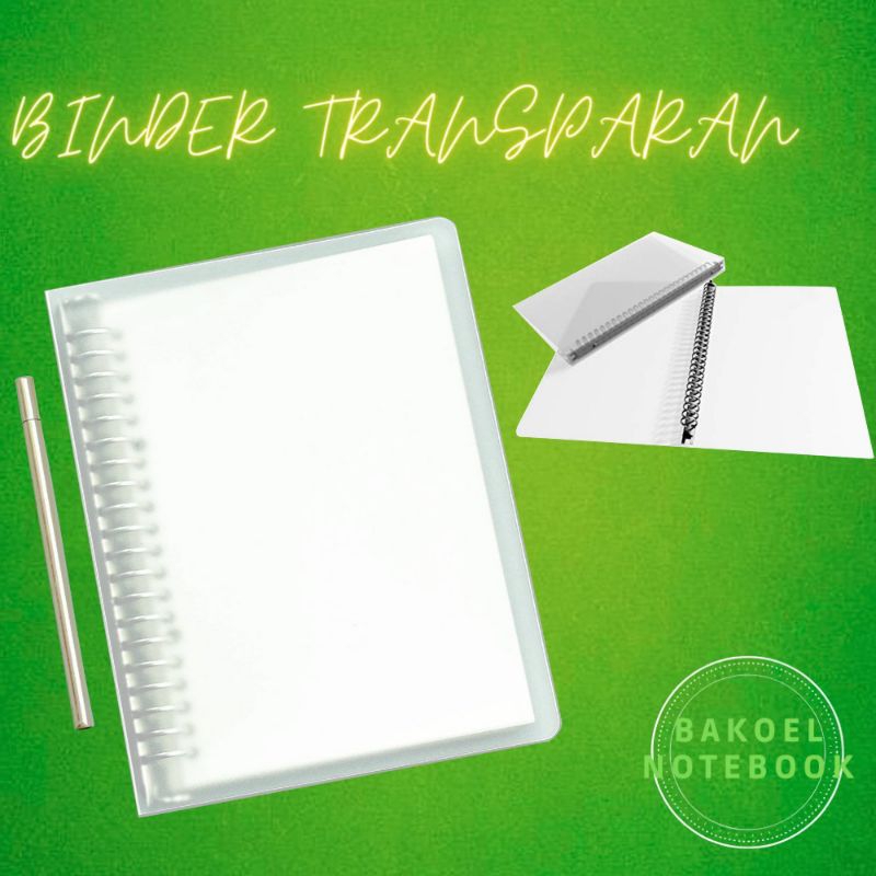 Jual BUKU BINDER A5/BINDER B5 COVER MIKA TRANSPARAN INCLUDE KERTAS ...