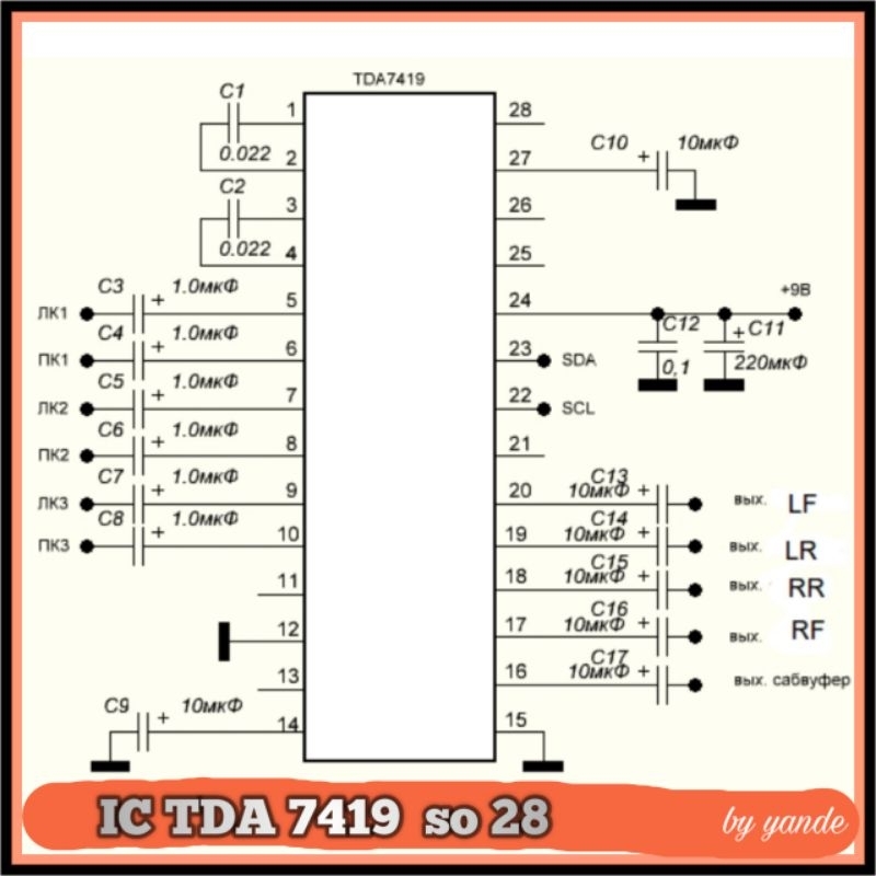Jual ic processor audio tda 7419 sop 28 input 4 stereo + 1mix dan out 5 ch | Shopee Indonesia