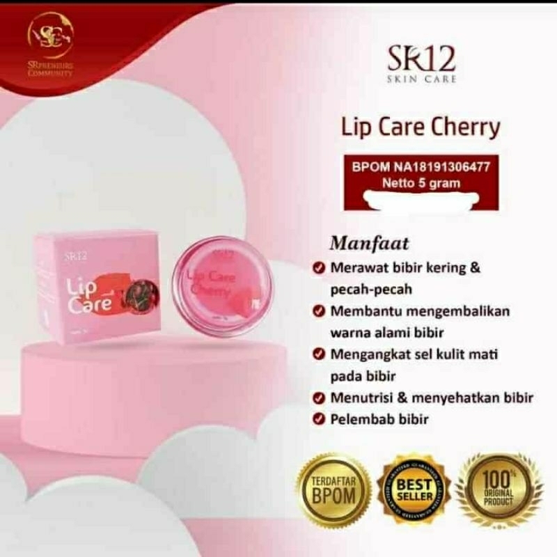 Jual Lip Care SR12 | Cherry Dan Natural | produk Viral | Shopee Indonesia