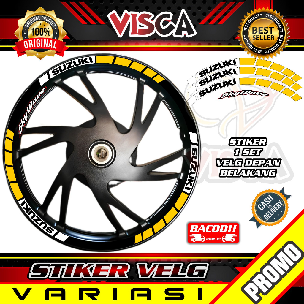 Jual Stiker Velg List Velg Motor Stiker Velg Skywave 22 | Shopee Indonesia
