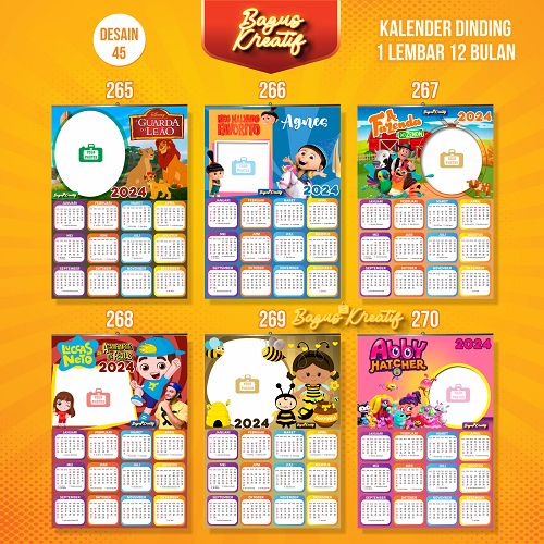 Jual CETAK KALENDER DINDING 2024, KERTAS TEBAL, FINISHING KLEM, BISA ...
