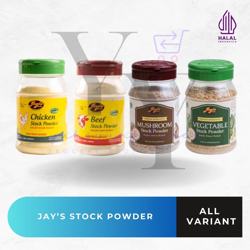 Jual Jay's Chicken Beef Mushroom Vegetable Stock Powder 150 200 gram ...
