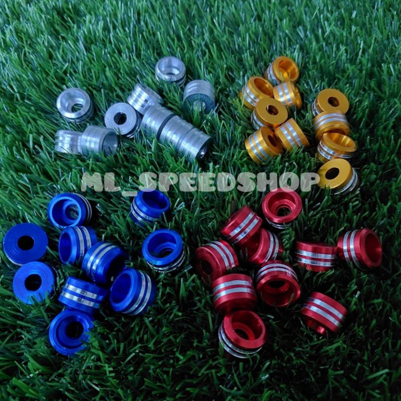 Jual Ring monel gelombang motif garis silver baut L ukuran m8 drat 12 ...