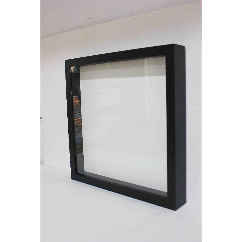 Jual Bingkai Frame Blok kayu 3D Rongga 4cm 25x25 CM/hitam/Kaca | Shopee ...