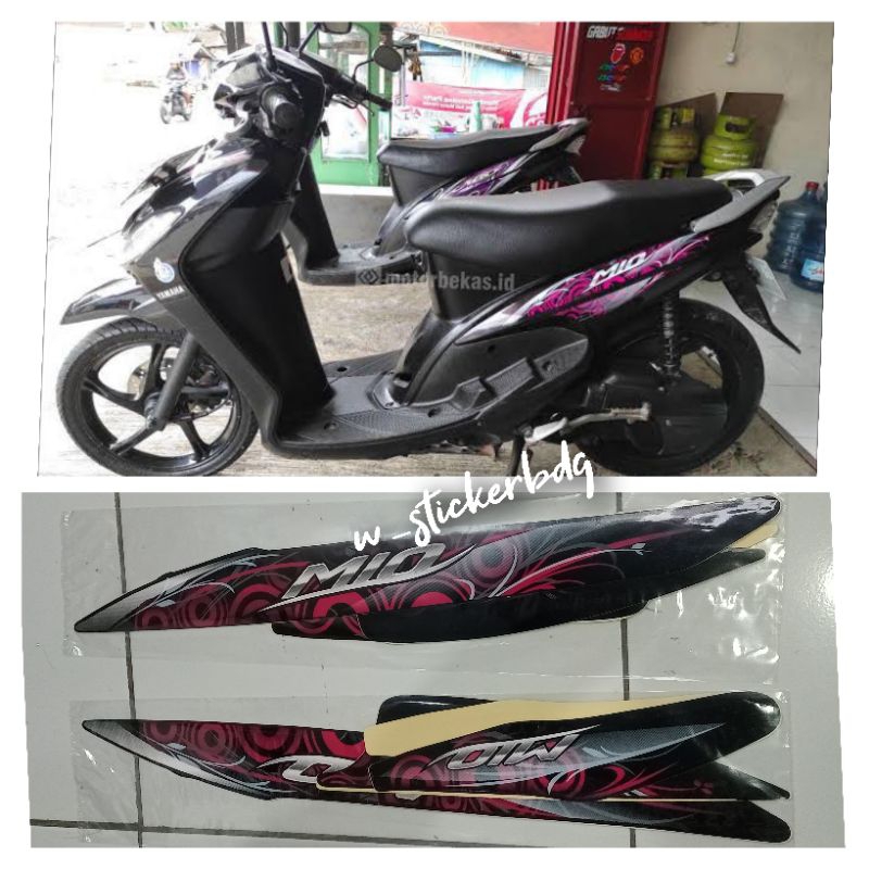 Jual Striping Stiker Bodi Yamaha Mio Sporty Mio Smile 2011 2012 Hitam ...