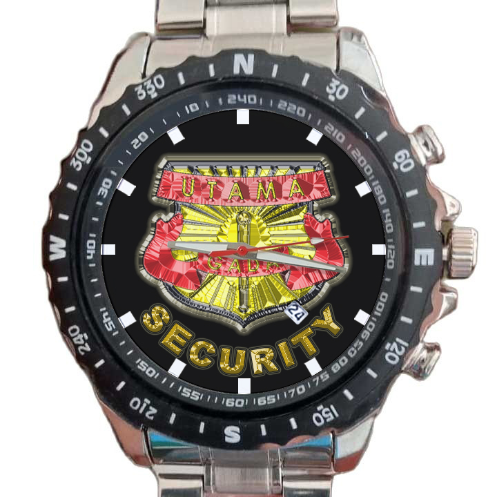 Jual Security / Satpam Gada Utama art 3 Keren Background STIKER Jam ...