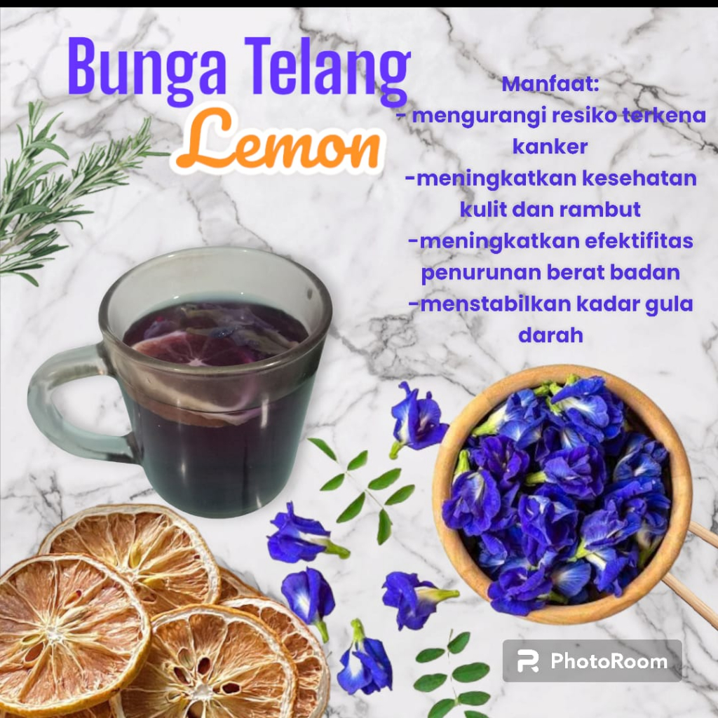 Jual bunga telang lemon/ teh telang lemon/ teh telang lemon | Shopee ...