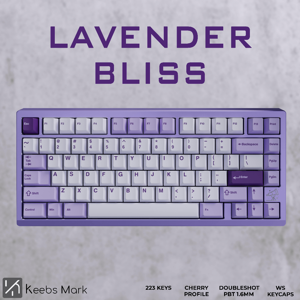 Jual WS Lavender Bliss Keycaps Doubleshot PBT | Shopee Indonesia
