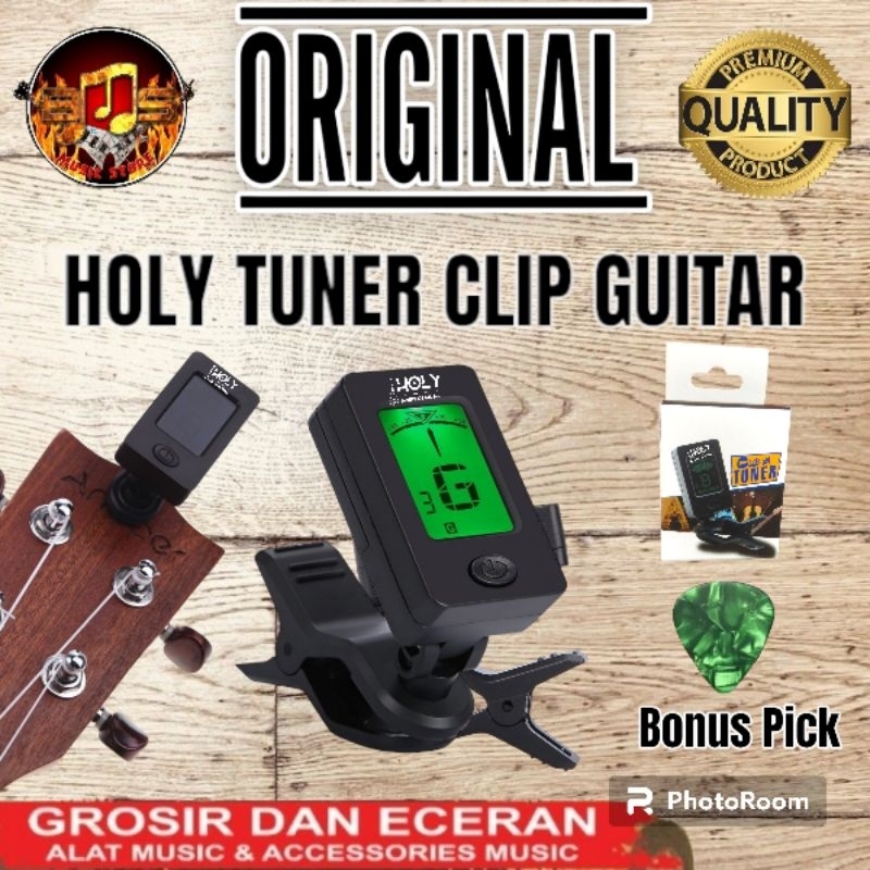 Jual Tuner Clip Gitar Holy Tuner Clip Holy Gitar Bonus Pick Tuner Gitar ...