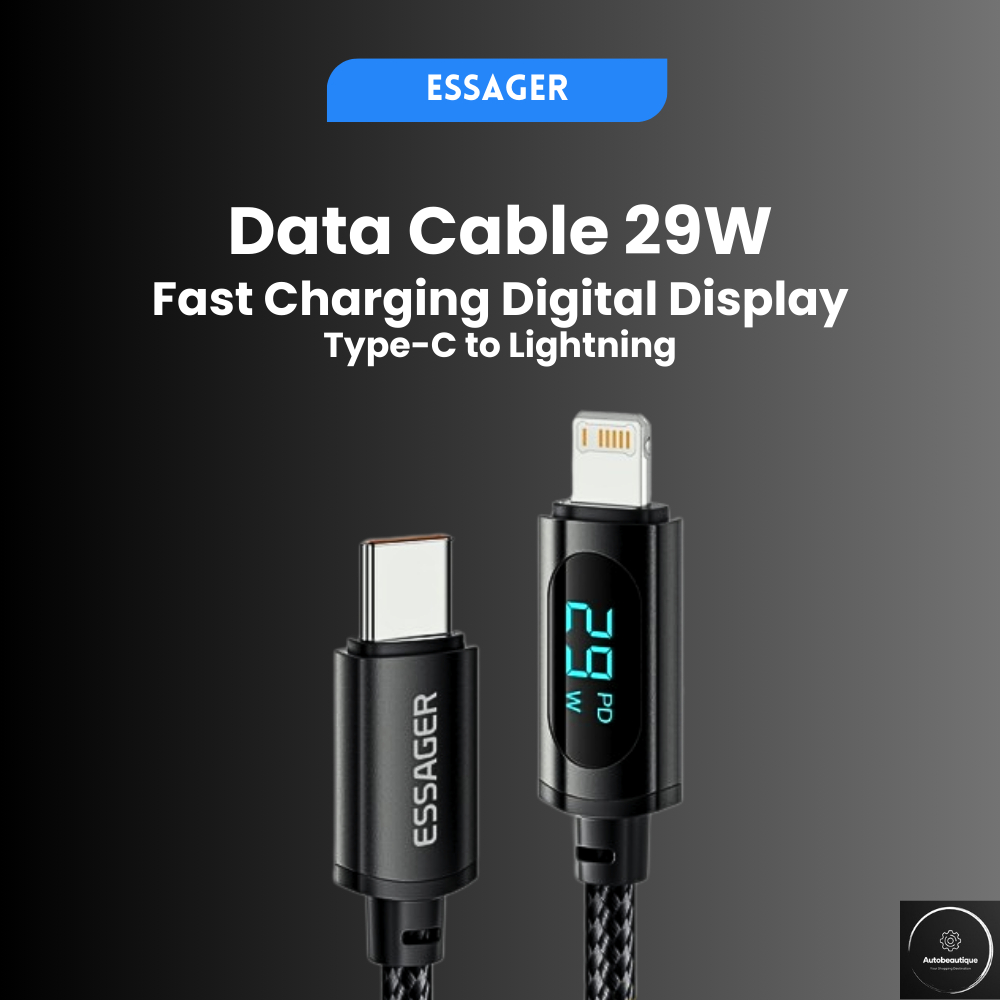 Jual ESSAGER Kabel Data iPhone Type C to Lightning 29W PD Display ...
