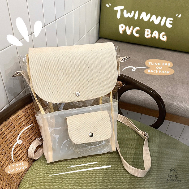 Jual Twinnie PVC Bag by Baeboony | 2in1 tas pvc konser ransel slingbag ...