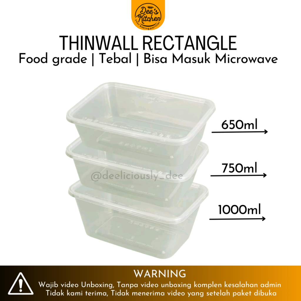 Jual Thinwall Kotak Container | Thinwall Peregi Panjang Plastik Tahan ...