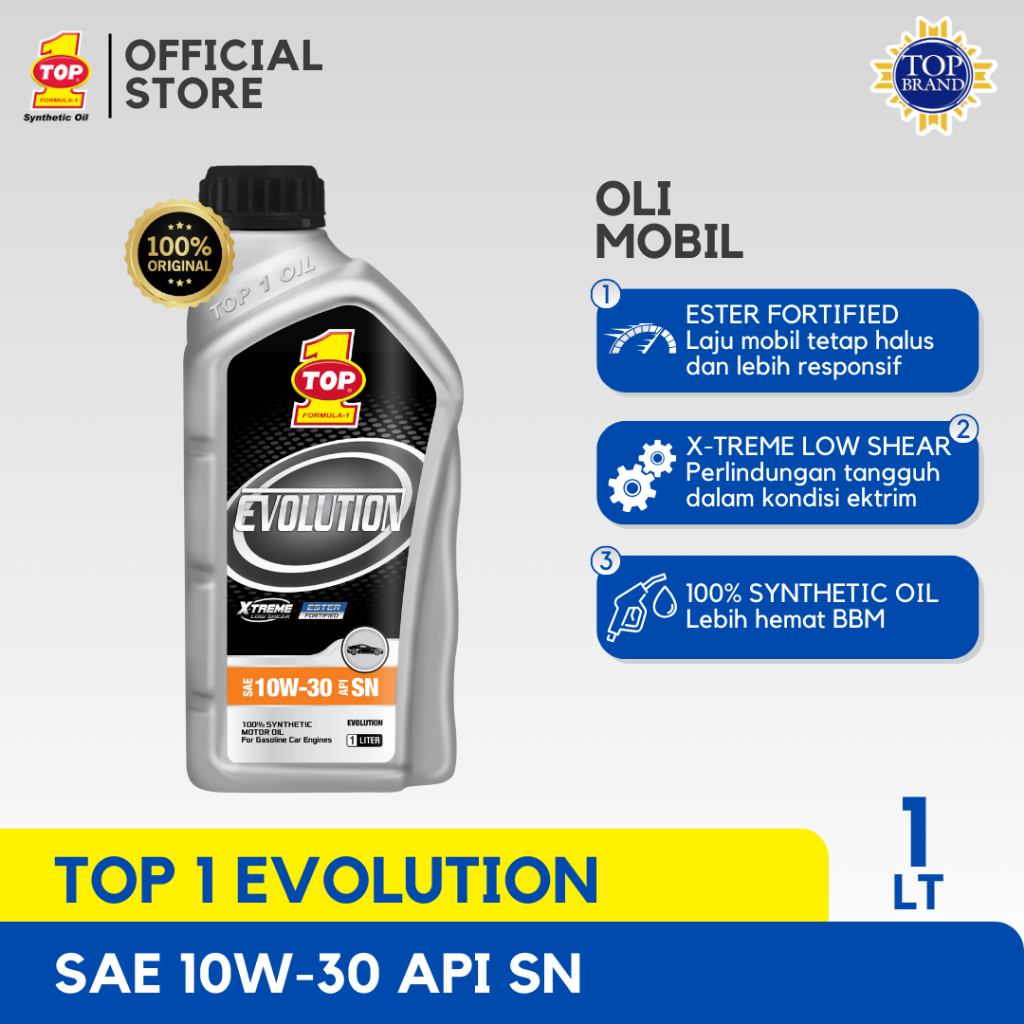 Jual Oli Mobil EVOLUTION SAE 10W-30 1L - Avanza - Grand Max - BRV ...