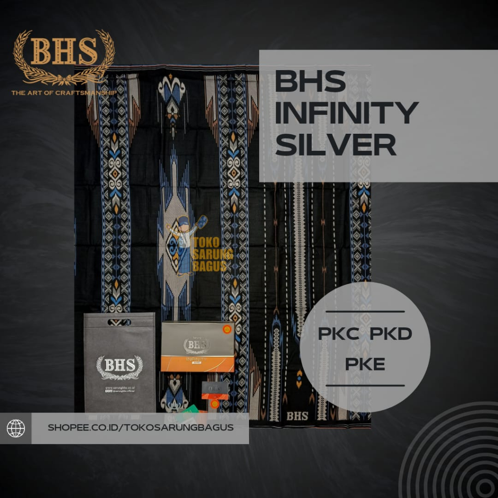 Jual Sarung BHS Infinity Silver PKC PKD PKE Warna Hitam | Shopee Indonesia