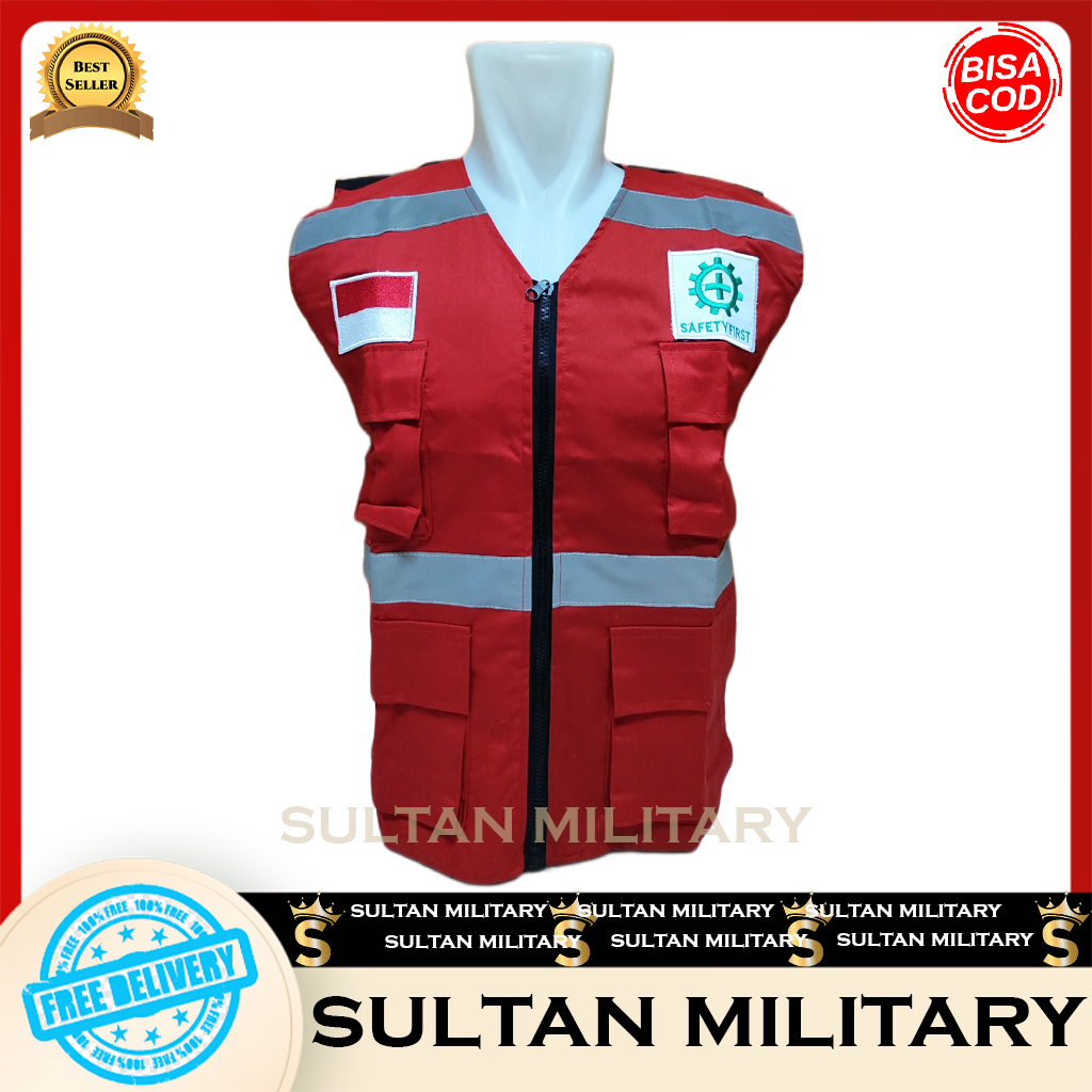 Jual Rompi Safety Bahan American Drill Terbaru | Rompi K3 | Rompi ...