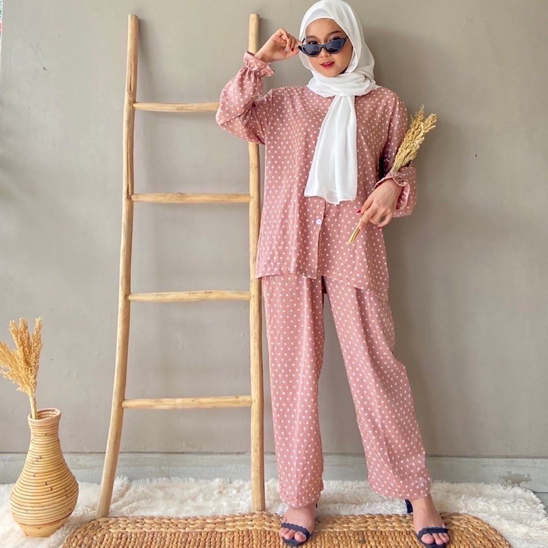 Jual (COD) PAJAMAS KATUN RAYON / ONE SET RAYON / PIYAMA RAYON / BAJU ...