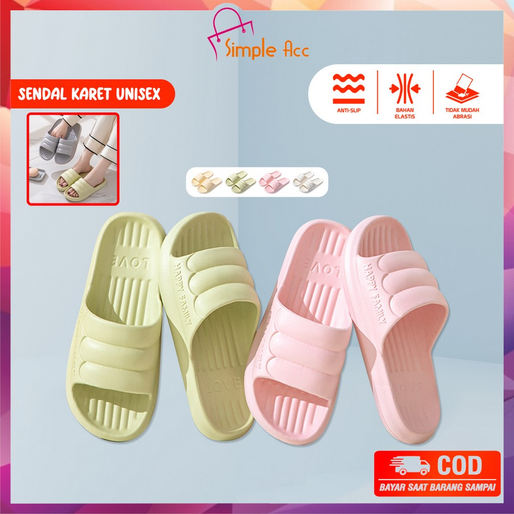 Jual DO-S58 Sandal Rumah Empuk Wanita Pria Unisex Sendal Selop Rumah ...