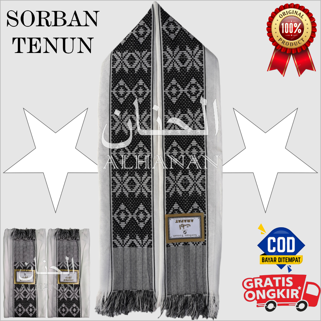 Jual ALHANAN SORBAN HAJI ARAFAT MOTIF SONGKET SURBAN ARAB MURAH ...
