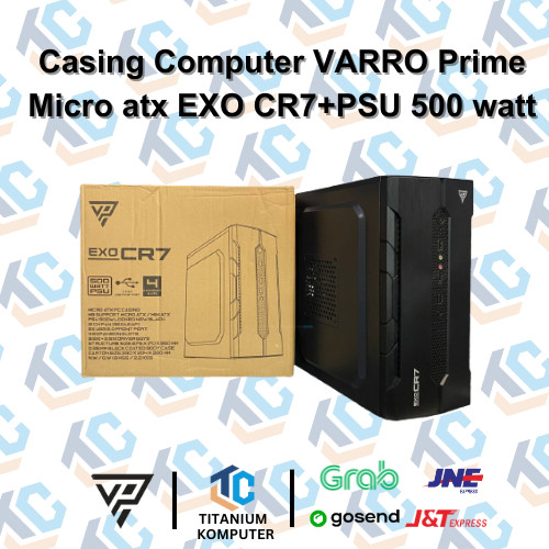 Jual Casing Computer Varro Prime Micro atx EXO CR7 + PSU 500 watt ...
