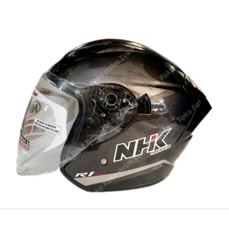 Jual HELM NHK R1 MAX SOLID FULL WARNA DOUBLE VISOR ORIGINAL | Shopee ...