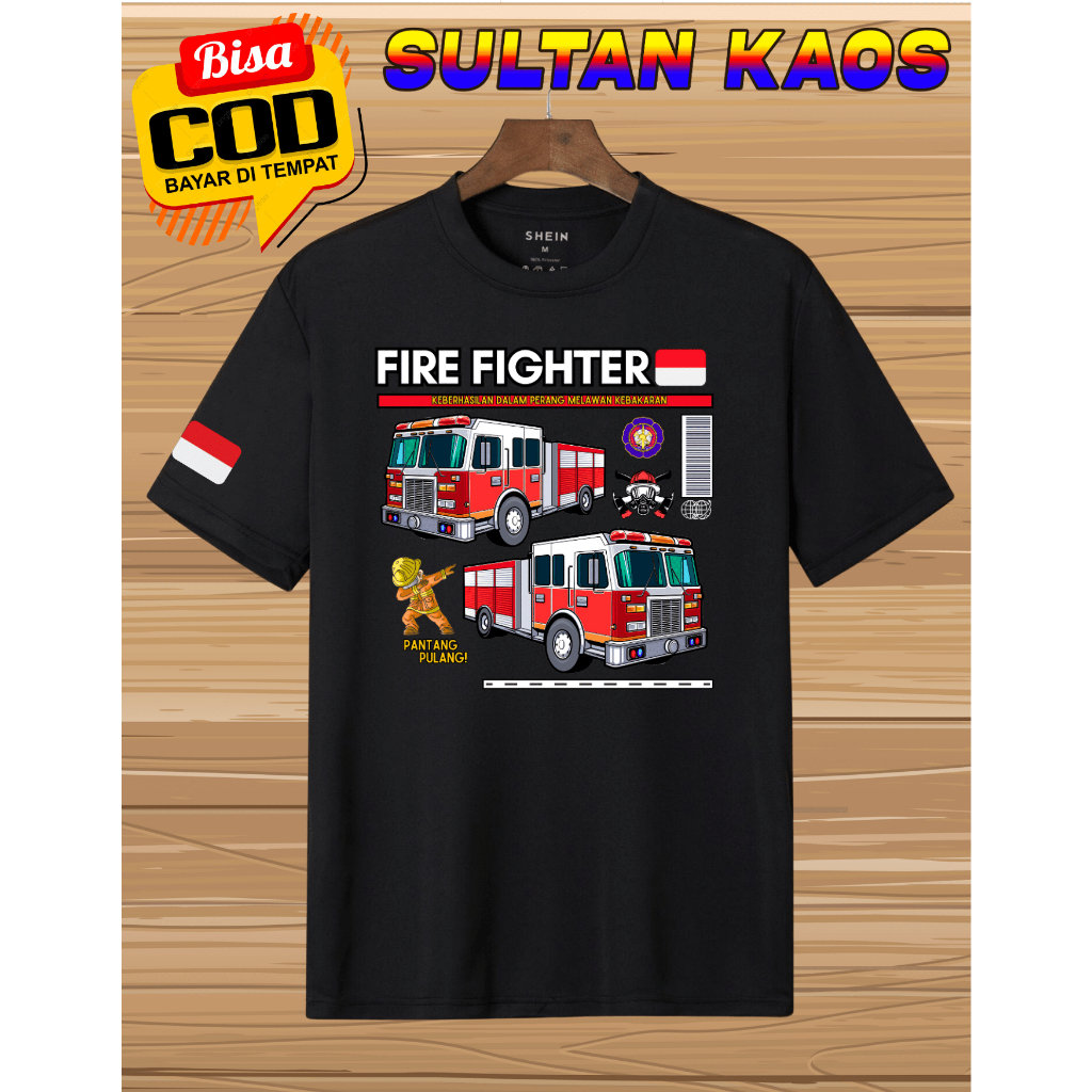 Jual Baju Kaos Damkar Pemadam Kebakaran Dewasa Bisa Cod - T-Shirt ...