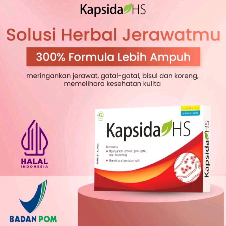 Jual Kapsida HS Per Box Kapsul Bersih Darah Jerawat, gatal-gatal ...