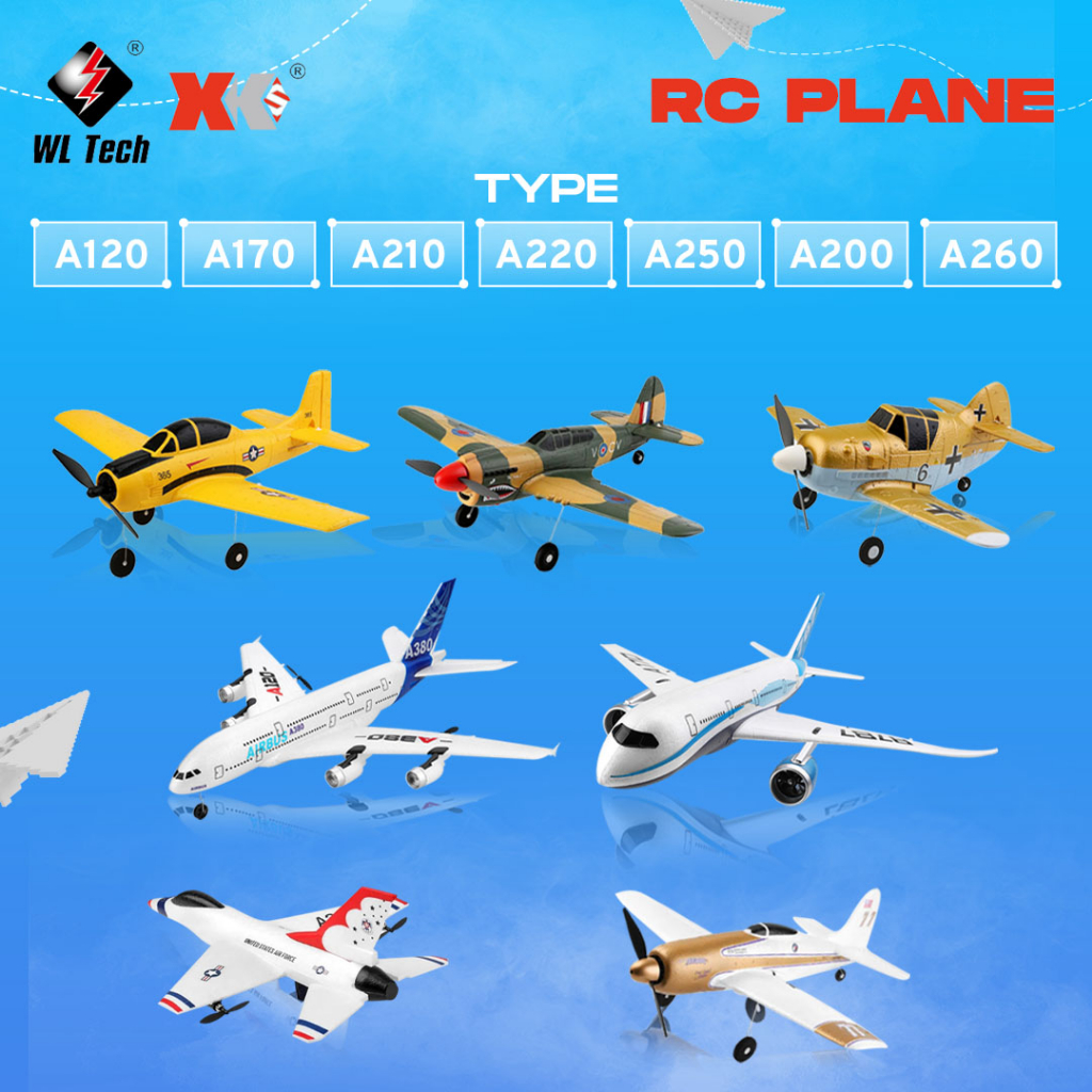 Jual RC Airplane WL A210 A220 A260 A250 A120 A170 A200 Pesawat Tempur ...
