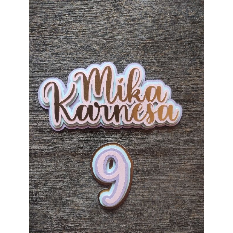 Jual Custom Cake Topper tulisan Nama Angka | Shopee Indonesia