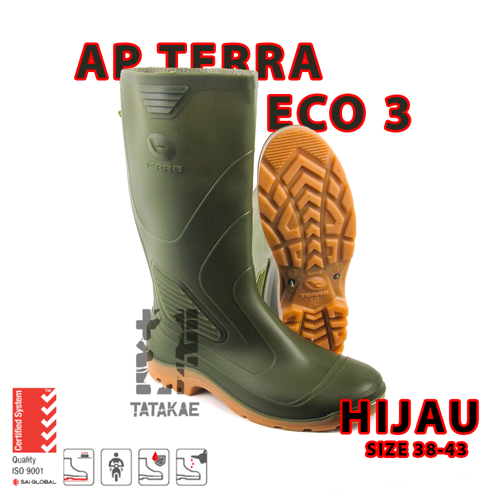 Jual Sepatu Boot Tinggi TERRA ECO 3 AP BOOTS Kuning Hijau Orange - Anti ...