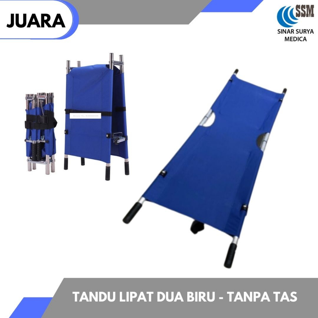 Jual Tandu lipat 2 Stainless Steel Juara warna Biru /Folding Stretcher ...