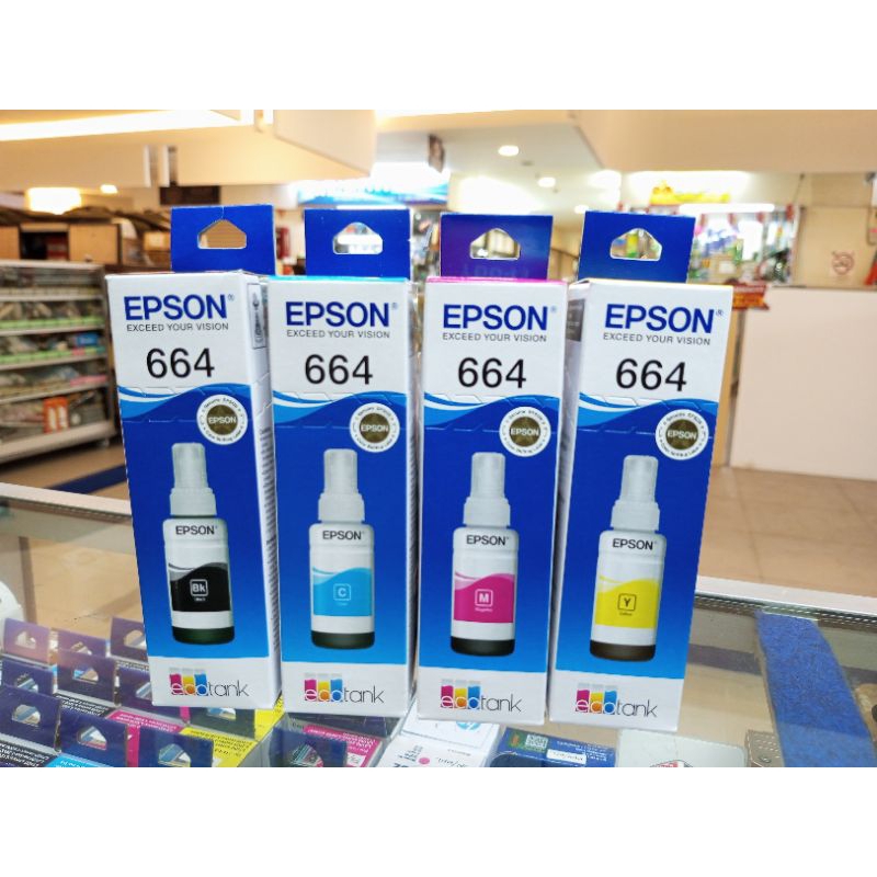 Jual Tinta Epson 664 Black / Color (Cyan, Magenta, Yellow) | Shopee Indonesia