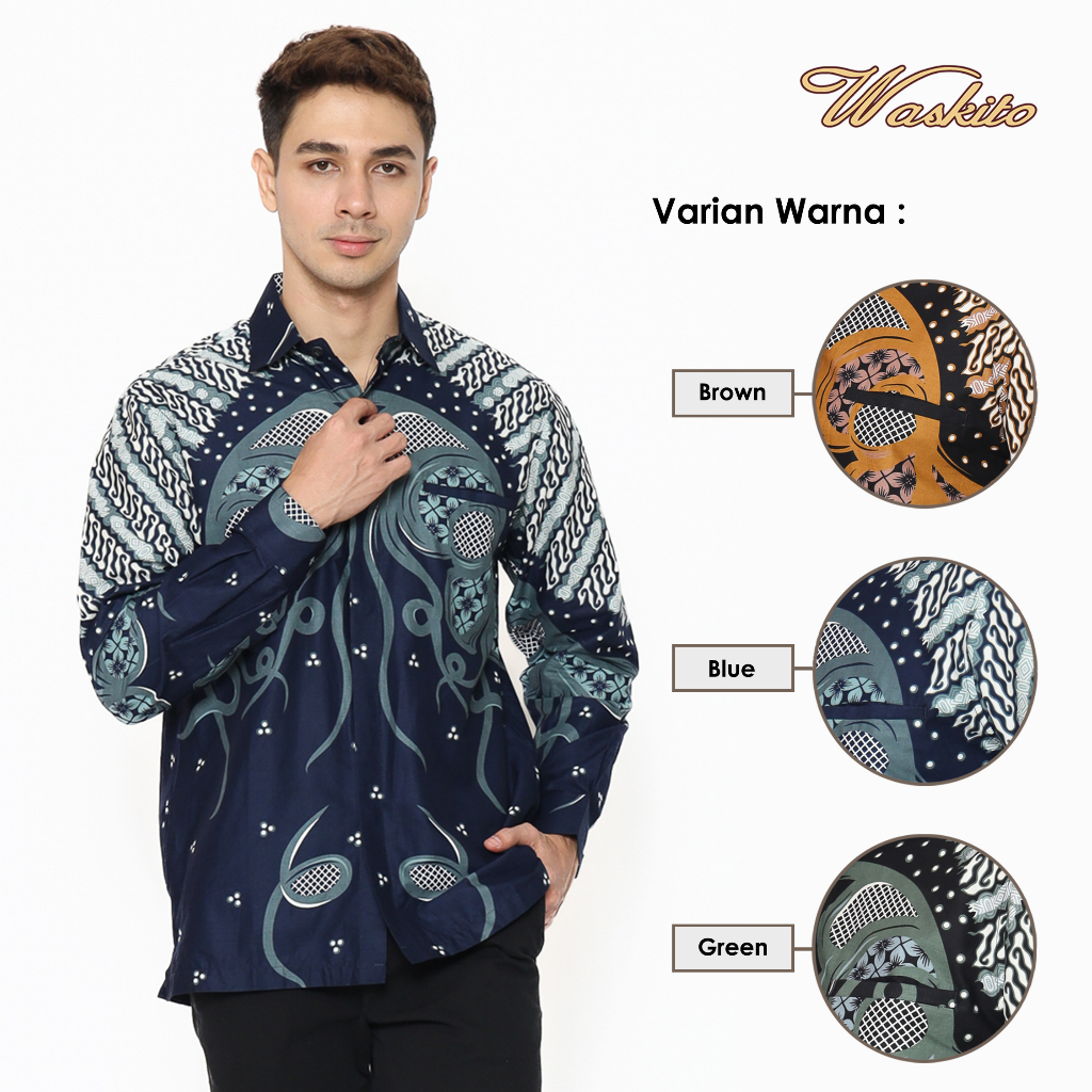 Jual Waskito Kemeja Batik Katun Pria KB 21110637 | Shopee Indonesia