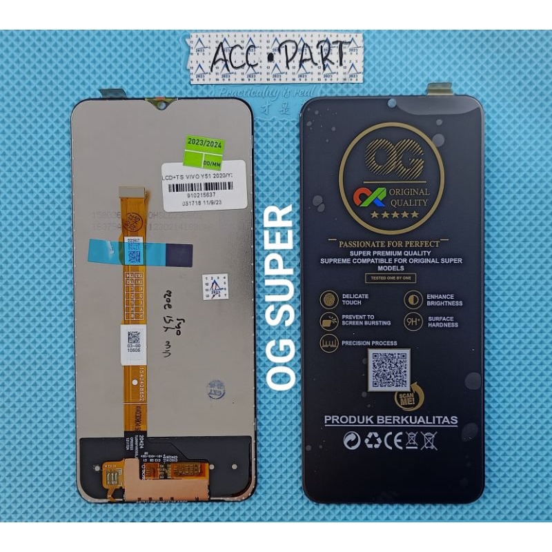 Jual LCD VIVO Y51A/Y53S /Y51 2020 ORI BLACK | Shopee Indonesia