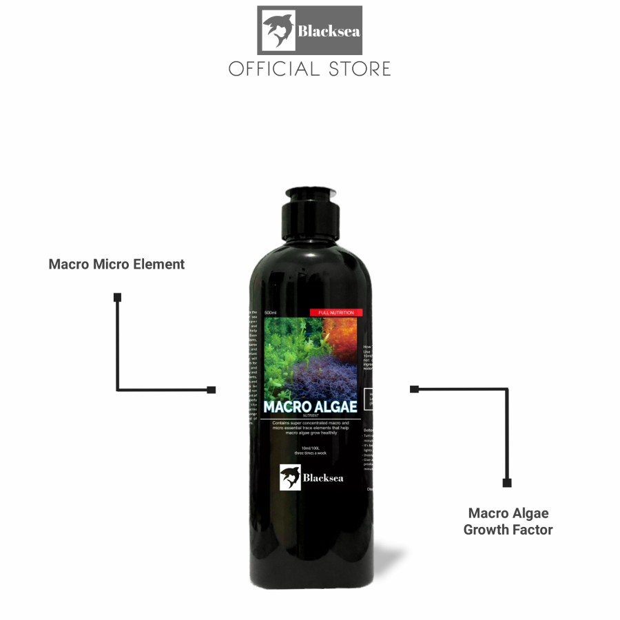 Jual Blacksea Macro Algae 250ml Nutrisi Makro Alga Trace Obat Vitamin ...
