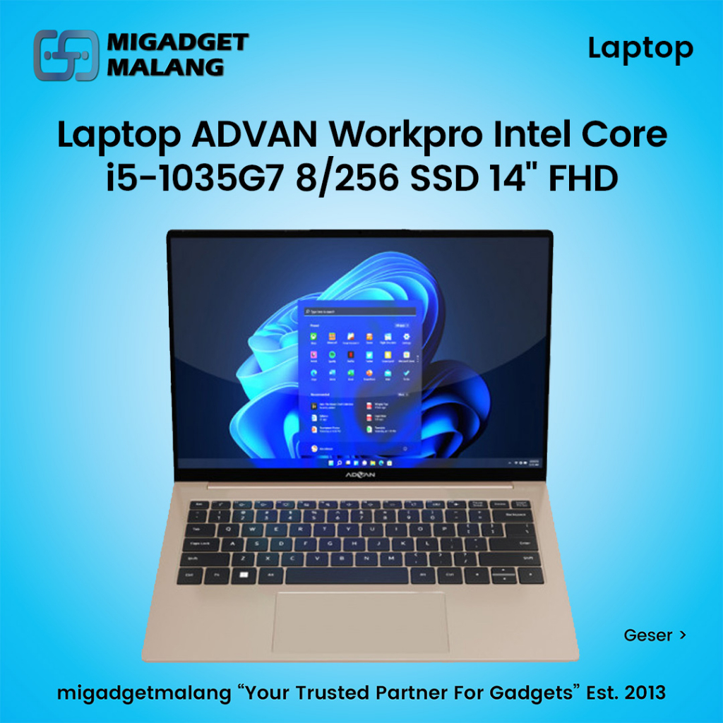 Jual Laptop ADVAN Workpro Intel Core i5-1035G7 8/256 SSD 14" FHD ...