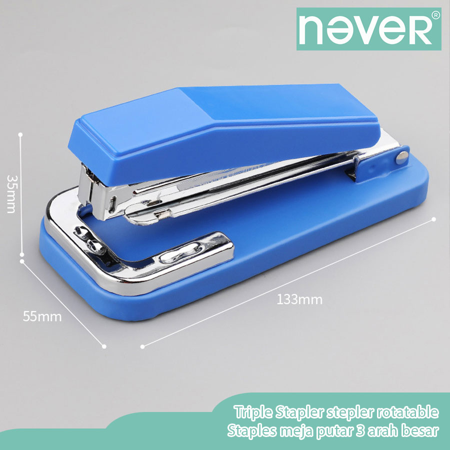 Jual Never Offiicial - Rotary Stapler Staples Putar 3 Arah 25 Lembar ...