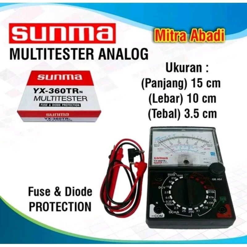 Jual MULTITESTER SAMWA YX-360TR MULTI TESTER MULTIMETER ANALOG MULTI ...