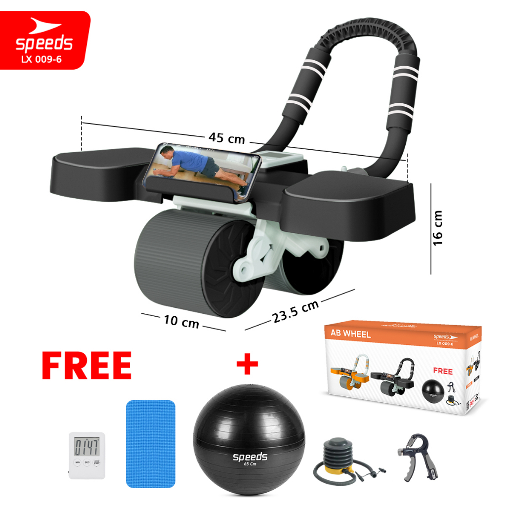 Jual SPEEDS Ab Wheel 2in1 Ab Roller Wheels Plank Trainer Abdominal Core ...