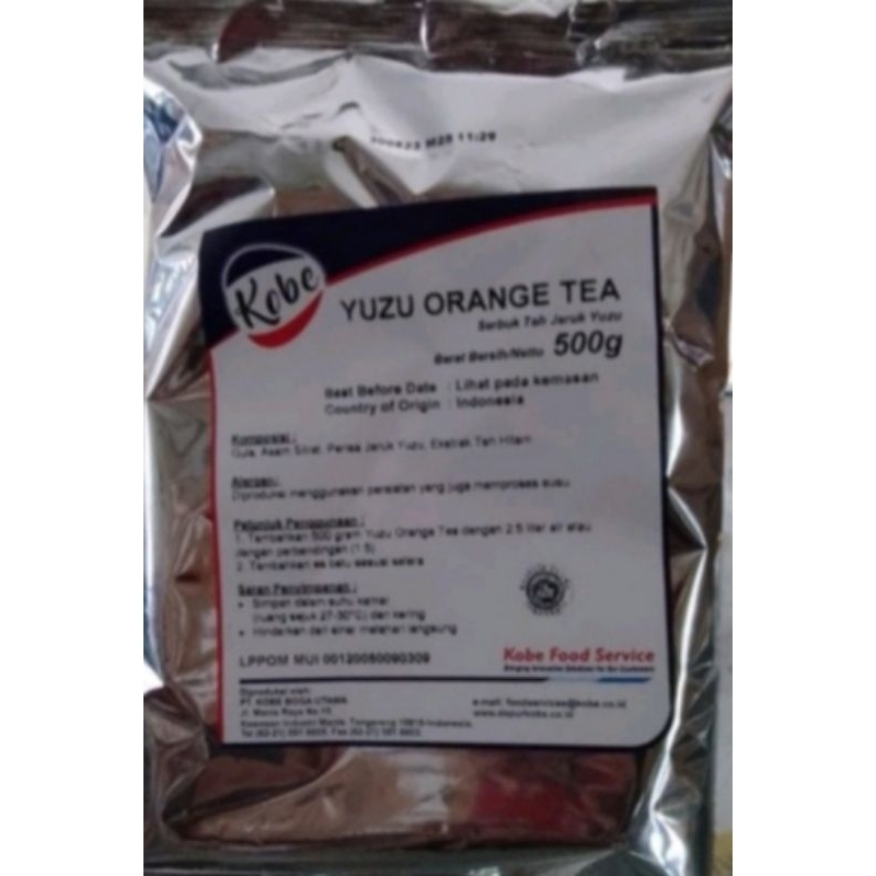 Jual YUZU ORANGE TEA MINUMAN BUBUK BY KOBE Kemasan 500gr | Shopee Indonesia