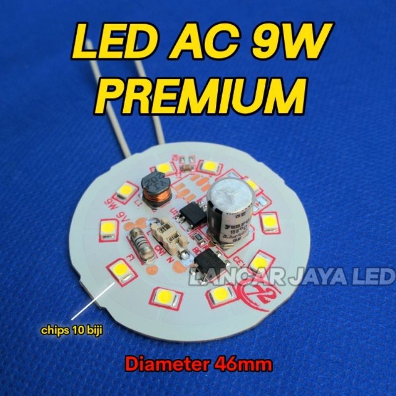 Jual LED AC PREMIUM 9w (9V) | Shopee Indonesia