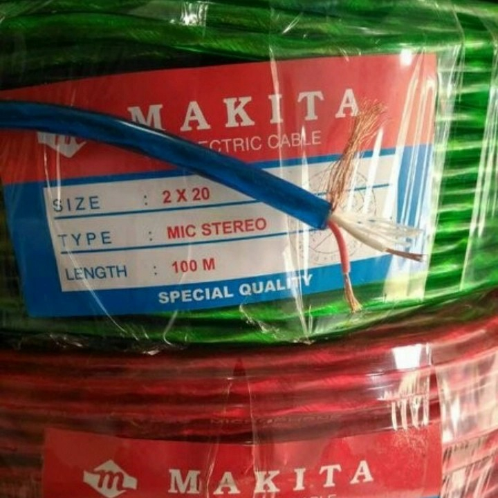Jual Kabel MIC Stereo Transparan MAKITA 2 x 20 - 1 Meter | Shopee Indonesia