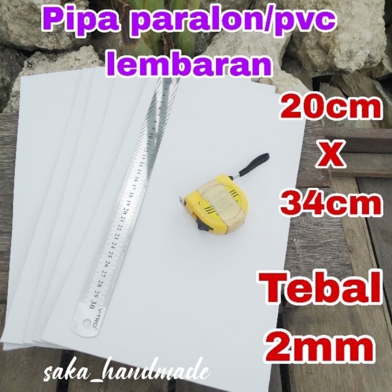 Jual PIPA PARALON/PVC LEMBARAN (20cm X 34cm) TEBAL 2mm | Shopee Indonesia