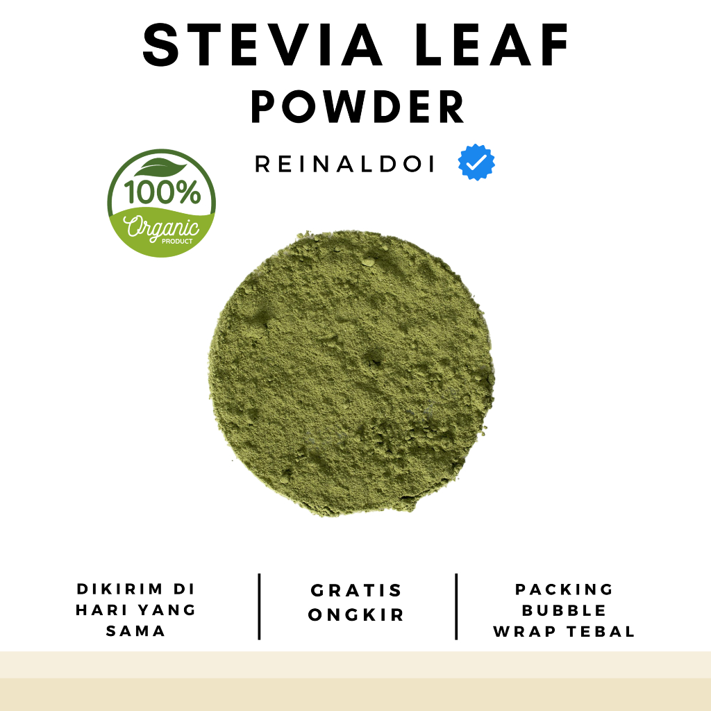 Jual Daun Stevia Bubuk Pengganti Gula Powder 100 GR | Shopee Indonesia