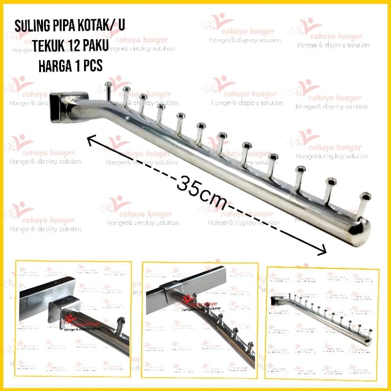 Jual hanger suling pipa kotak 12 paku TEKUK hanger suling cantolan pipa ...