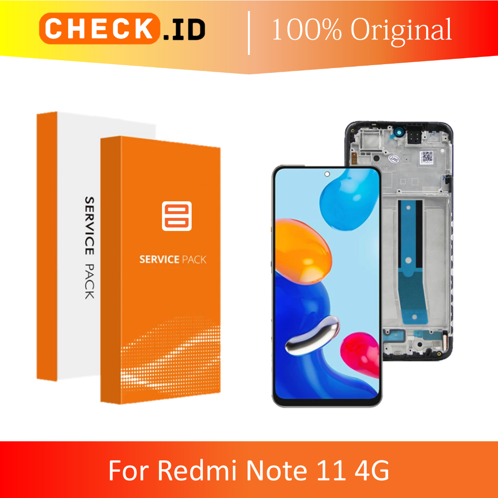 Jual [ CHECK.ID ] AMOLED LCD + FRAME XIAOMI REDMI NOTE 11 4G ORIGINAL ...