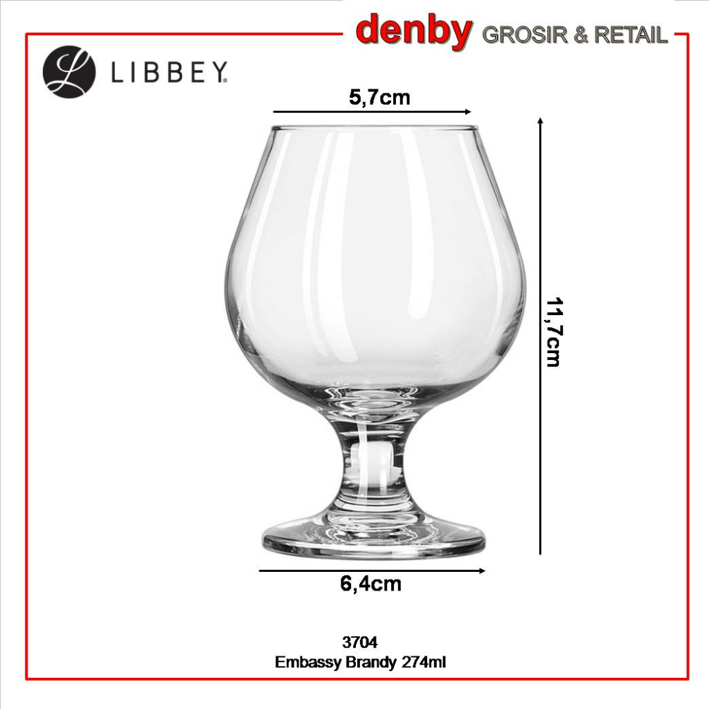 Jual Libbey Gelas 3704 Embassy Brandy 274ml | Shopee Indonesia