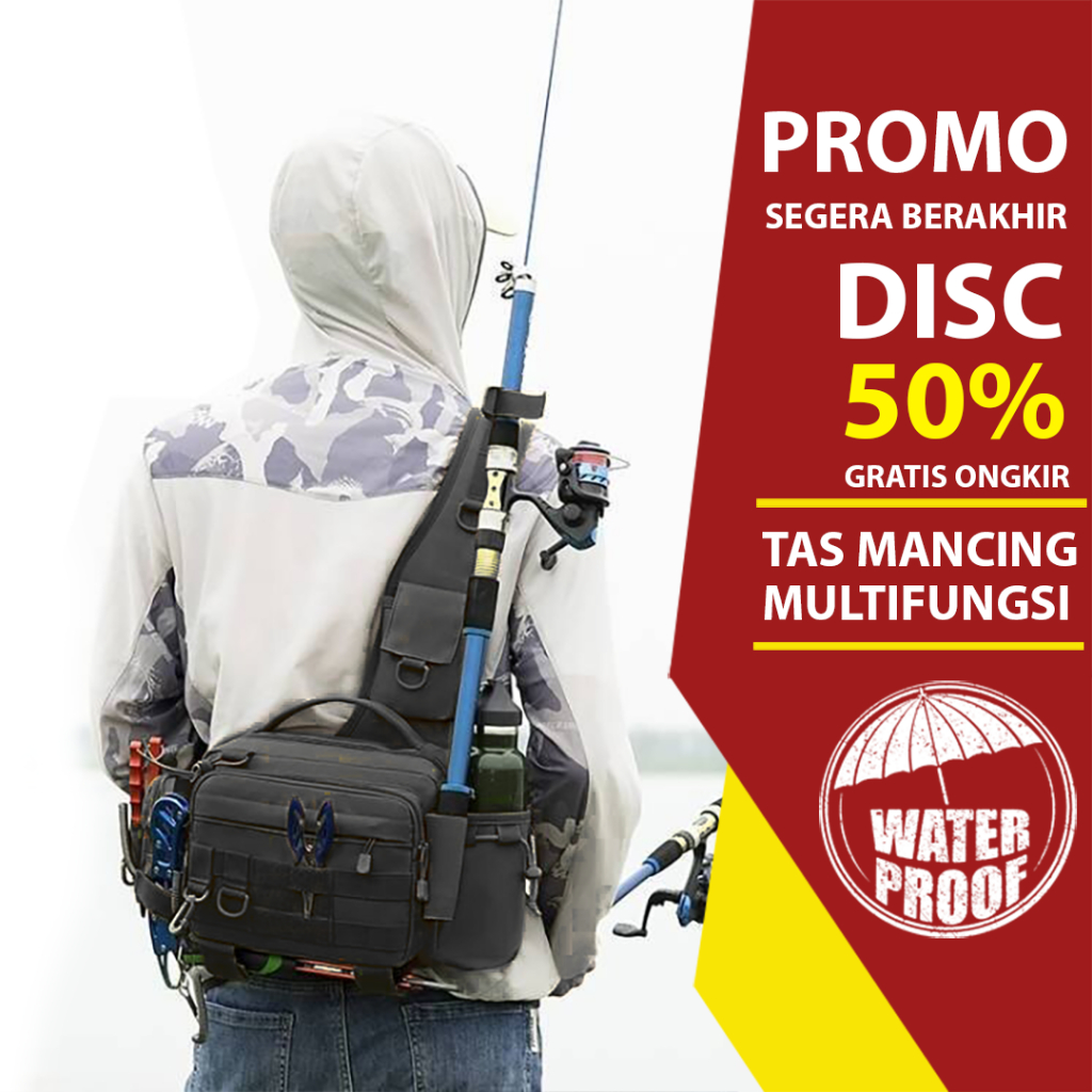Jual TAS MANCING VIRAL Muat Banyak Semua Alat Pancing | Shopee Indonesia