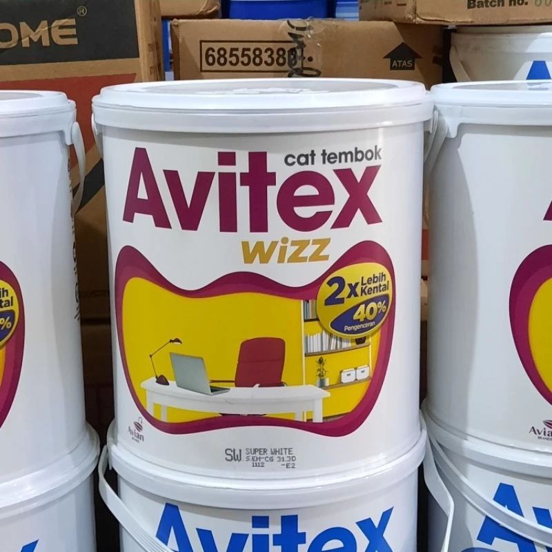 Jual CAT TEMBOK AVITEX WIZZ 5KG GALON PUTIH ( SUPER WHITE) | Shopee ...